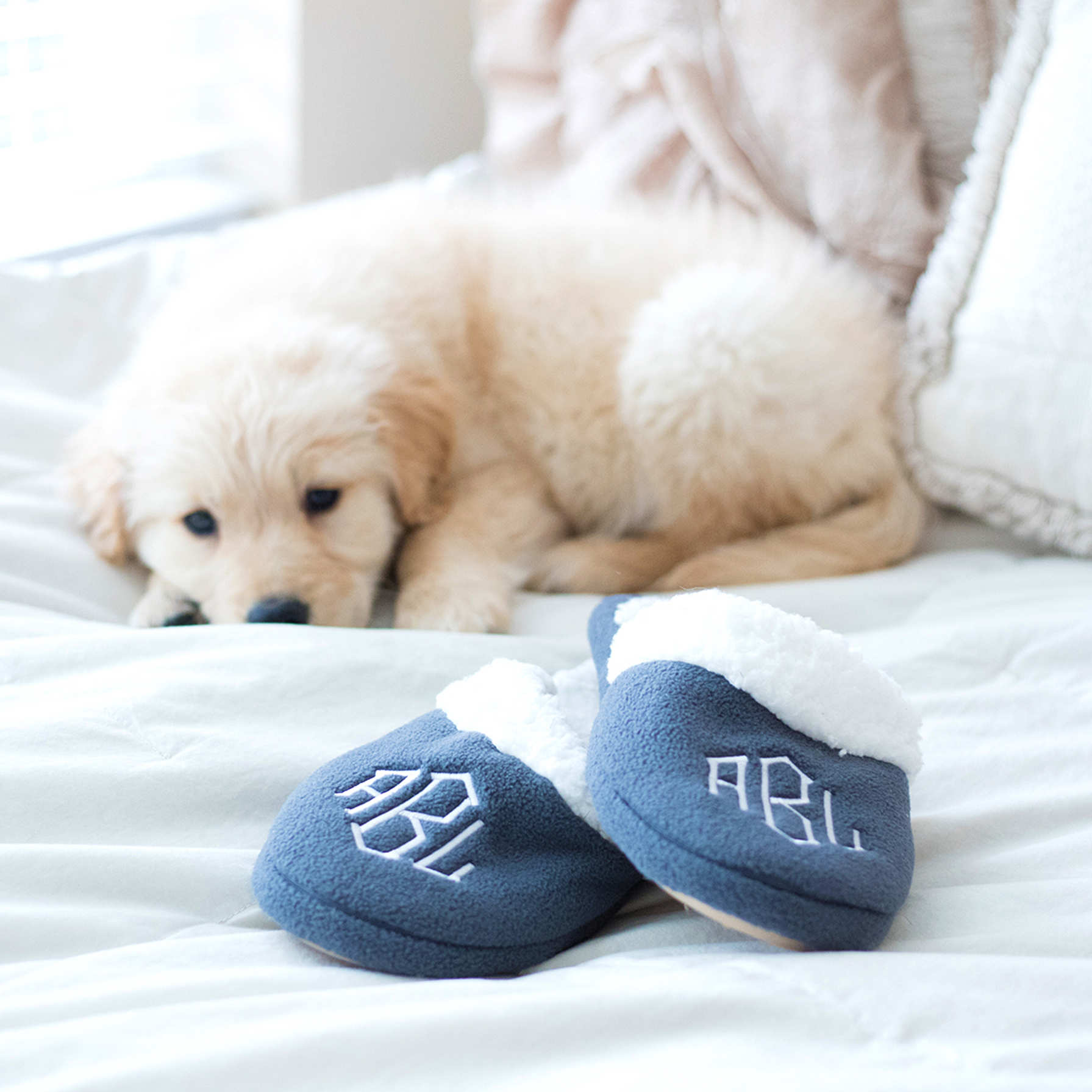 Monogrammed Slippers for Women — Marleylilly