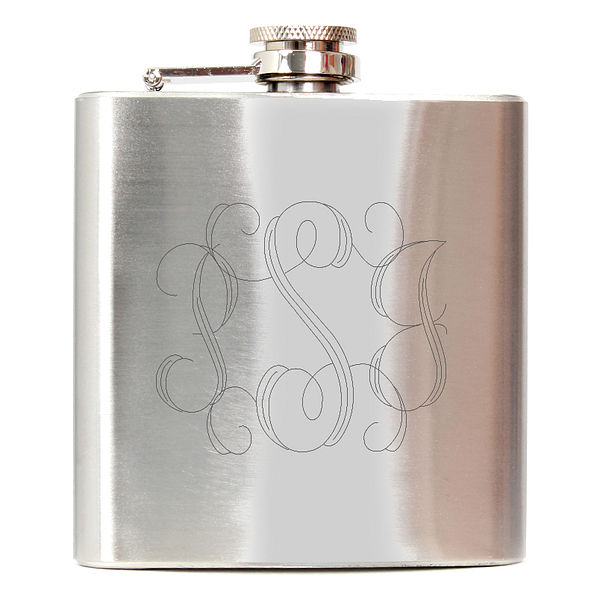 Personalized Silver Flask