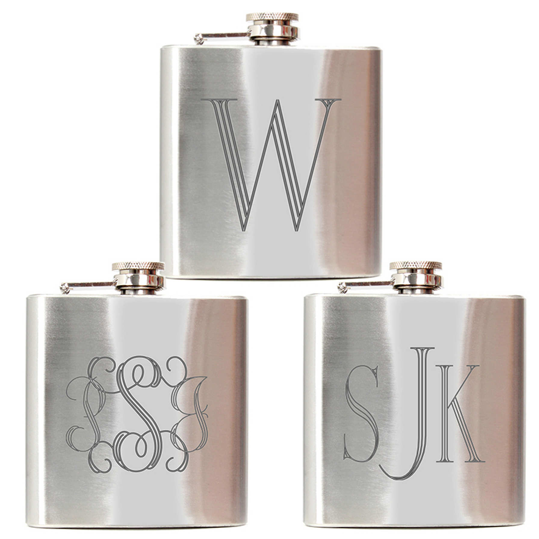 Personalized Silver Flask
