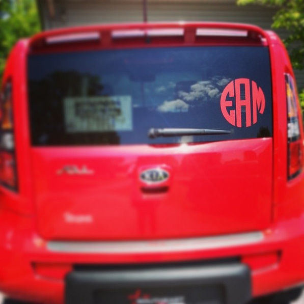 Monogrammed 4 inch Decal Sticker | Premium-Quality Vinyl | Marleylilly