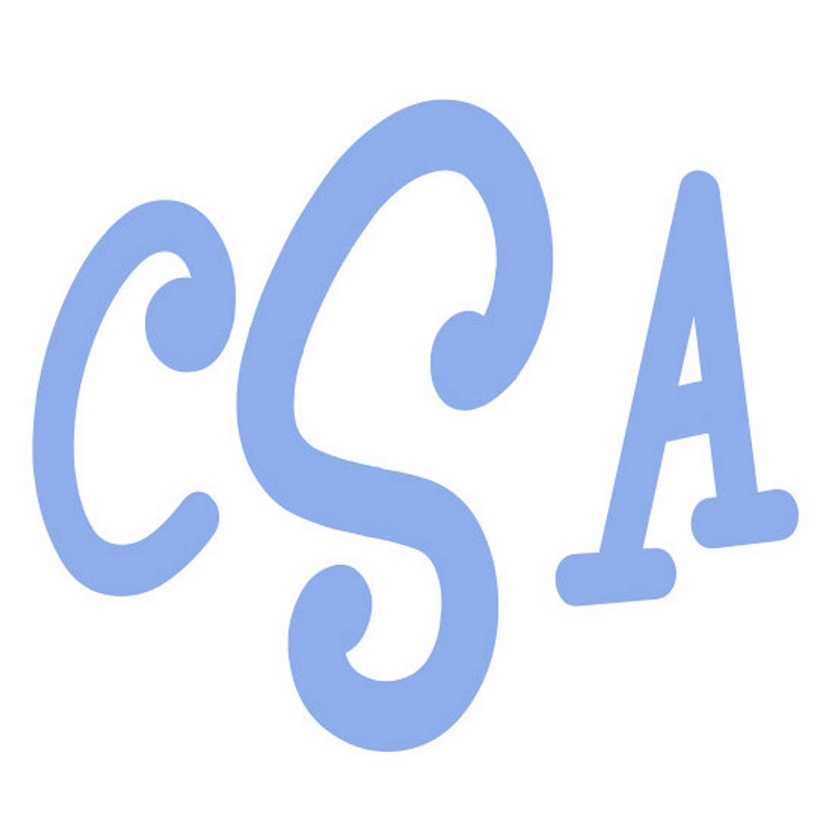 Monogrammed 6 inch Decal Sticker - Durable Vinyl | Marleylilly