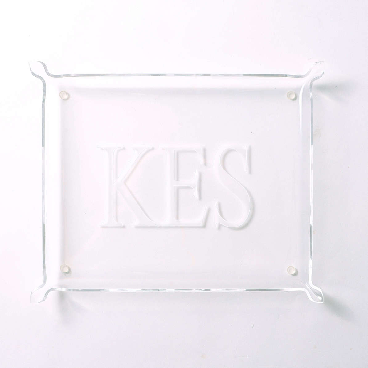 Clear Monogrammed Acrylic Tray - Marleylilly