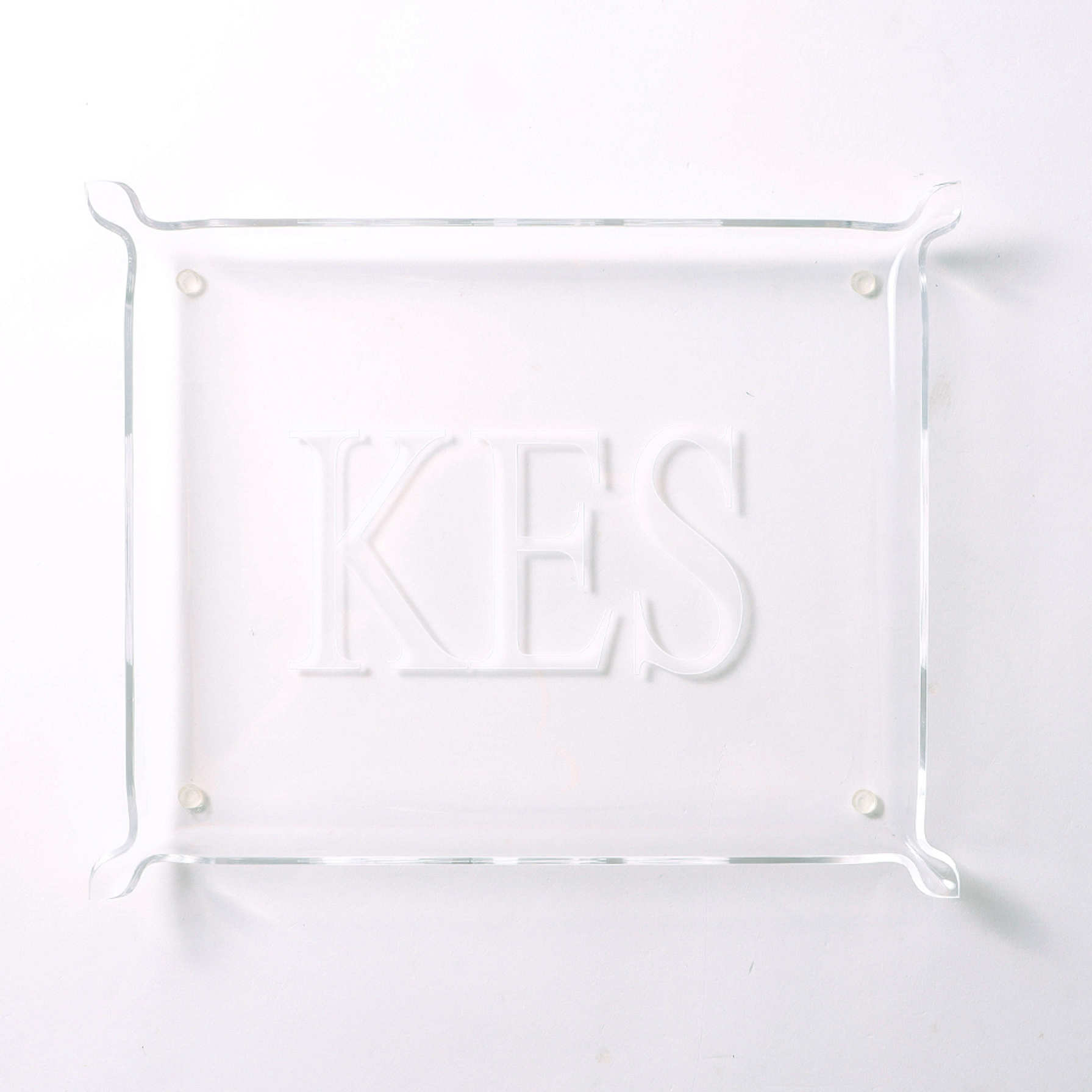 Clear Monogrammed Acrylic Tray - Marleylilly