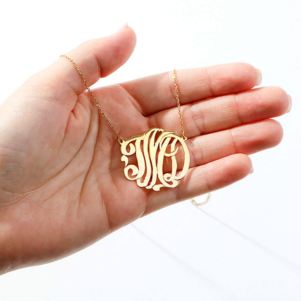 Sterling Silver Monogrammed Signature Necklace - Marleylilly