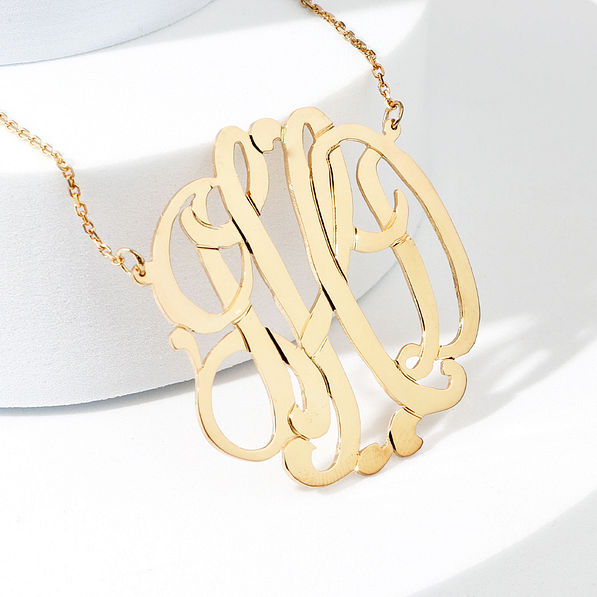 Sterling Silver Monogrammed Signature Necklace - Marleylilly