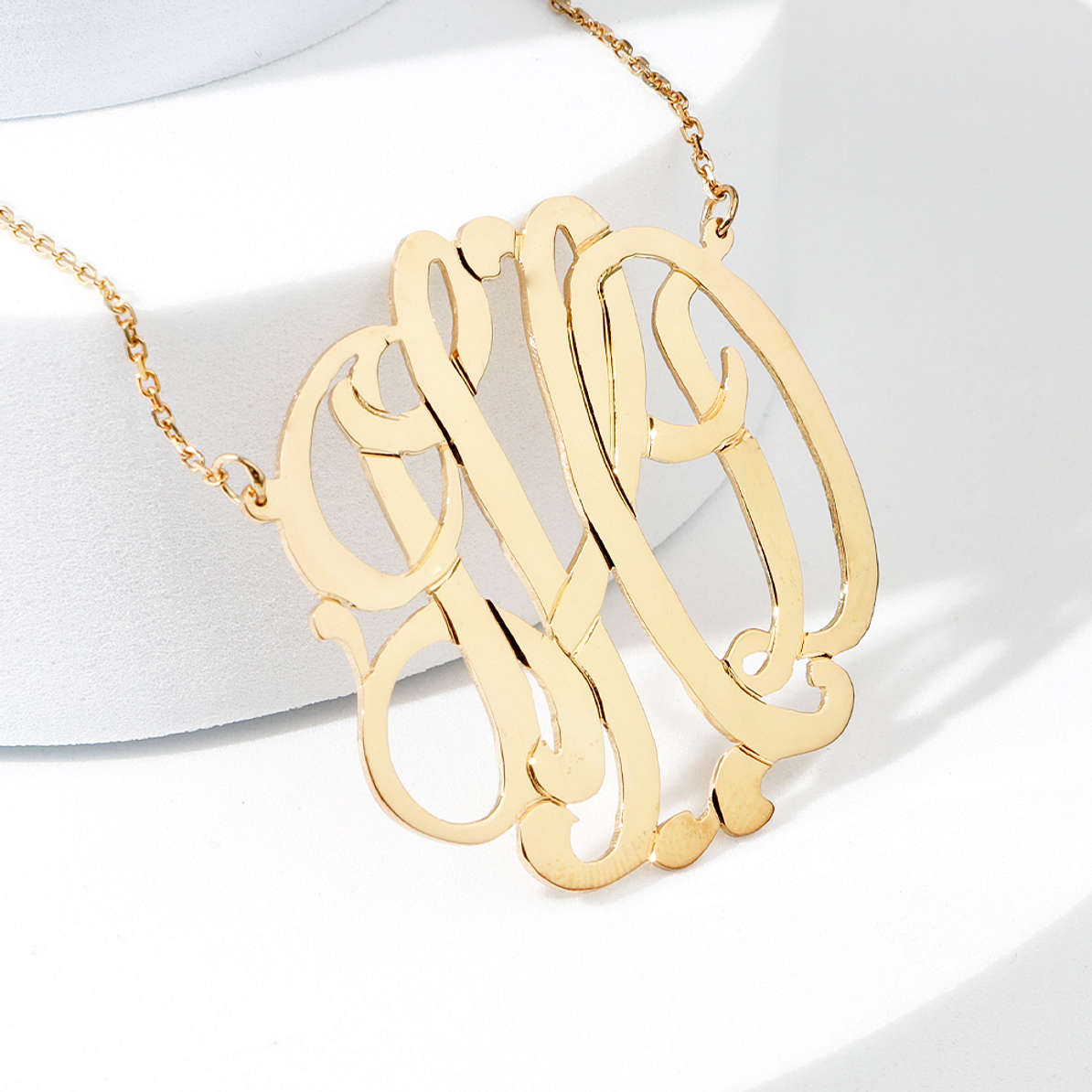 Sterling Silver Monogrammed Signature Necklace - Marleylilly