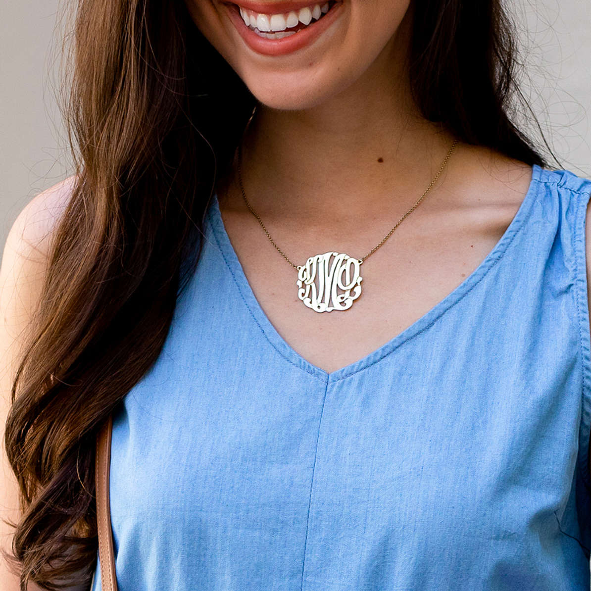 Sterling Silver Monogrammed Signature Necklace - Marleylilly