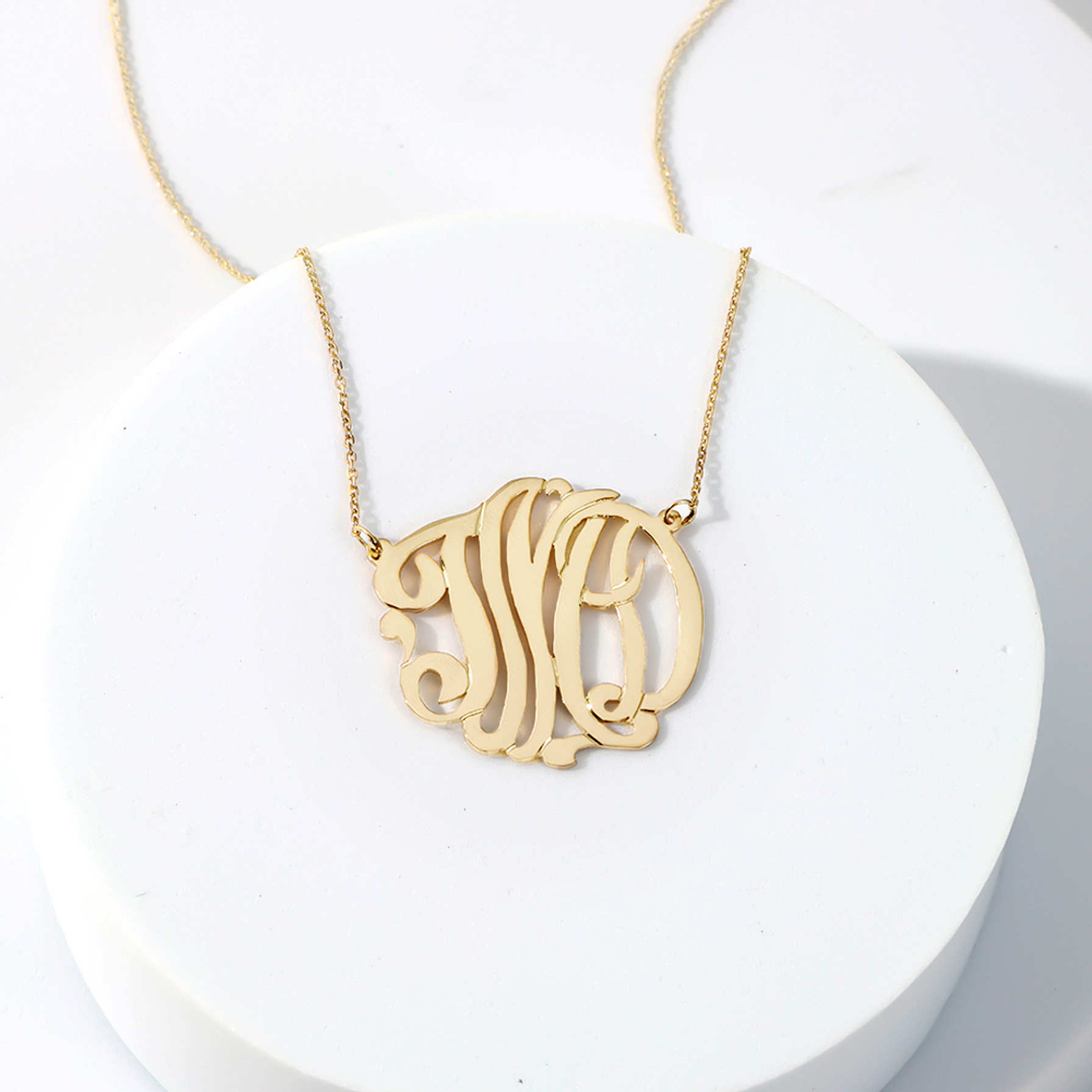 Sterling Silver Monogrammed Signature Necklace - Marleylilly