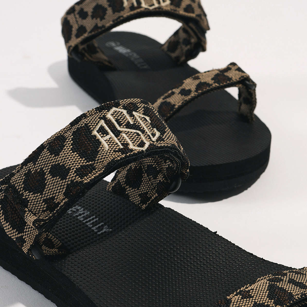 Monogrammed Summer Slides Sandals