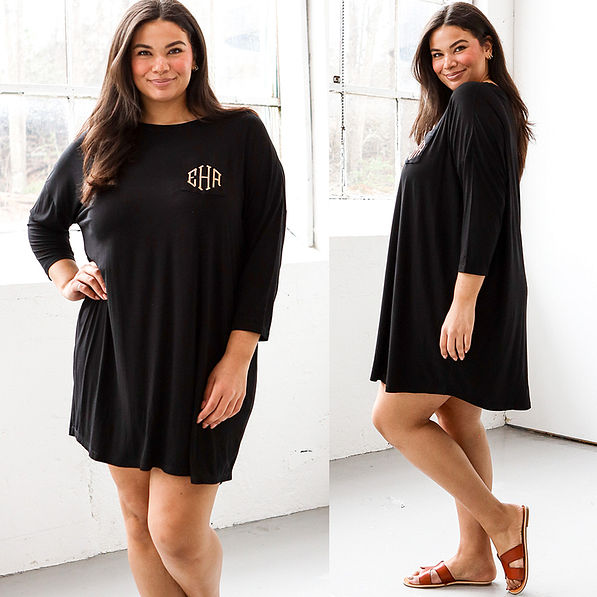 Personalized 3/4 Sleeve Dolman Dress