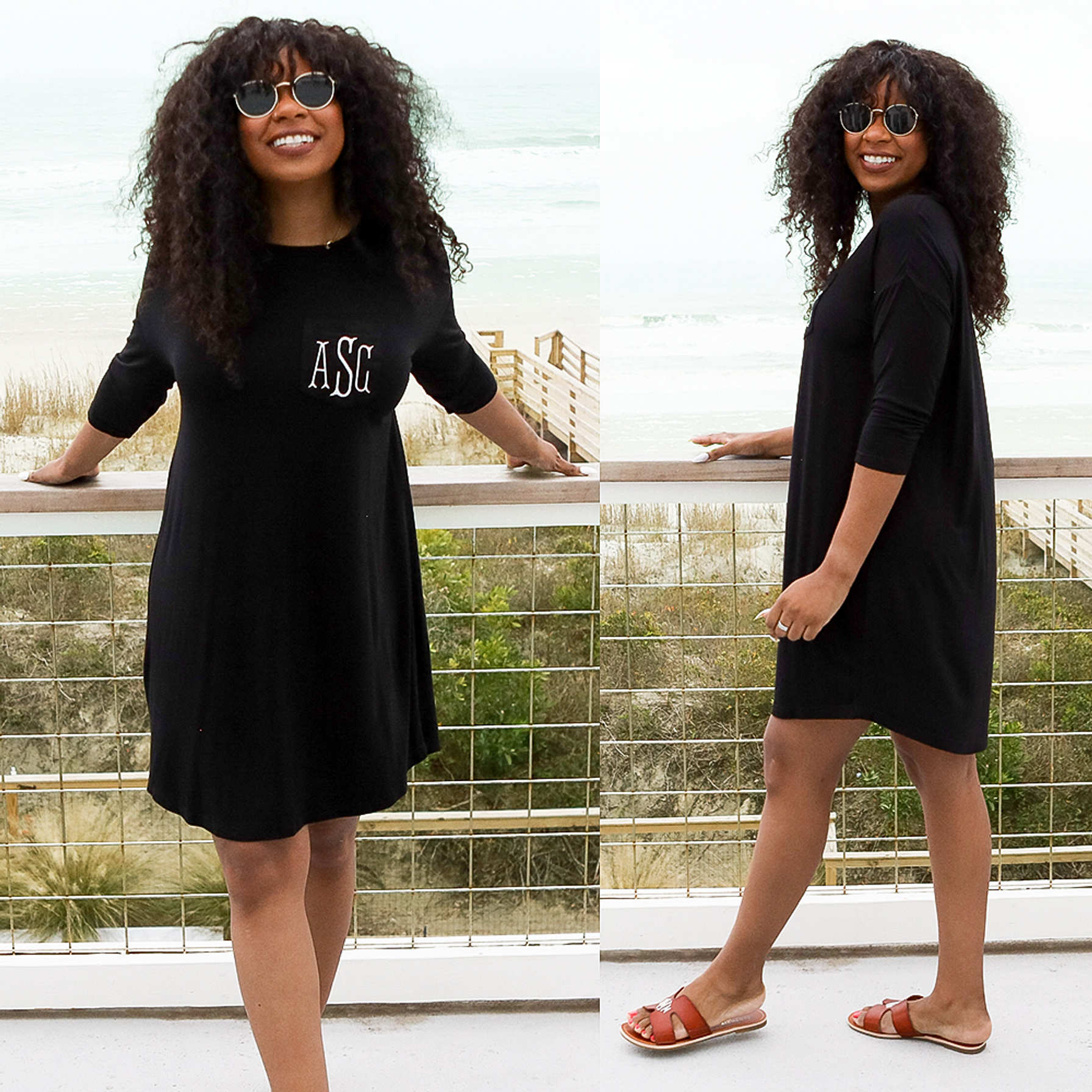 Personalized 3/4 Sleeve Dolman Dress