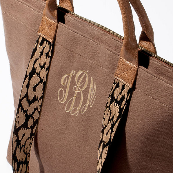 Personalized Brown Tote - From Marleylilly