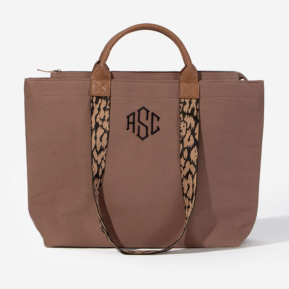 Personalized Brown Tote - From Marleylilly