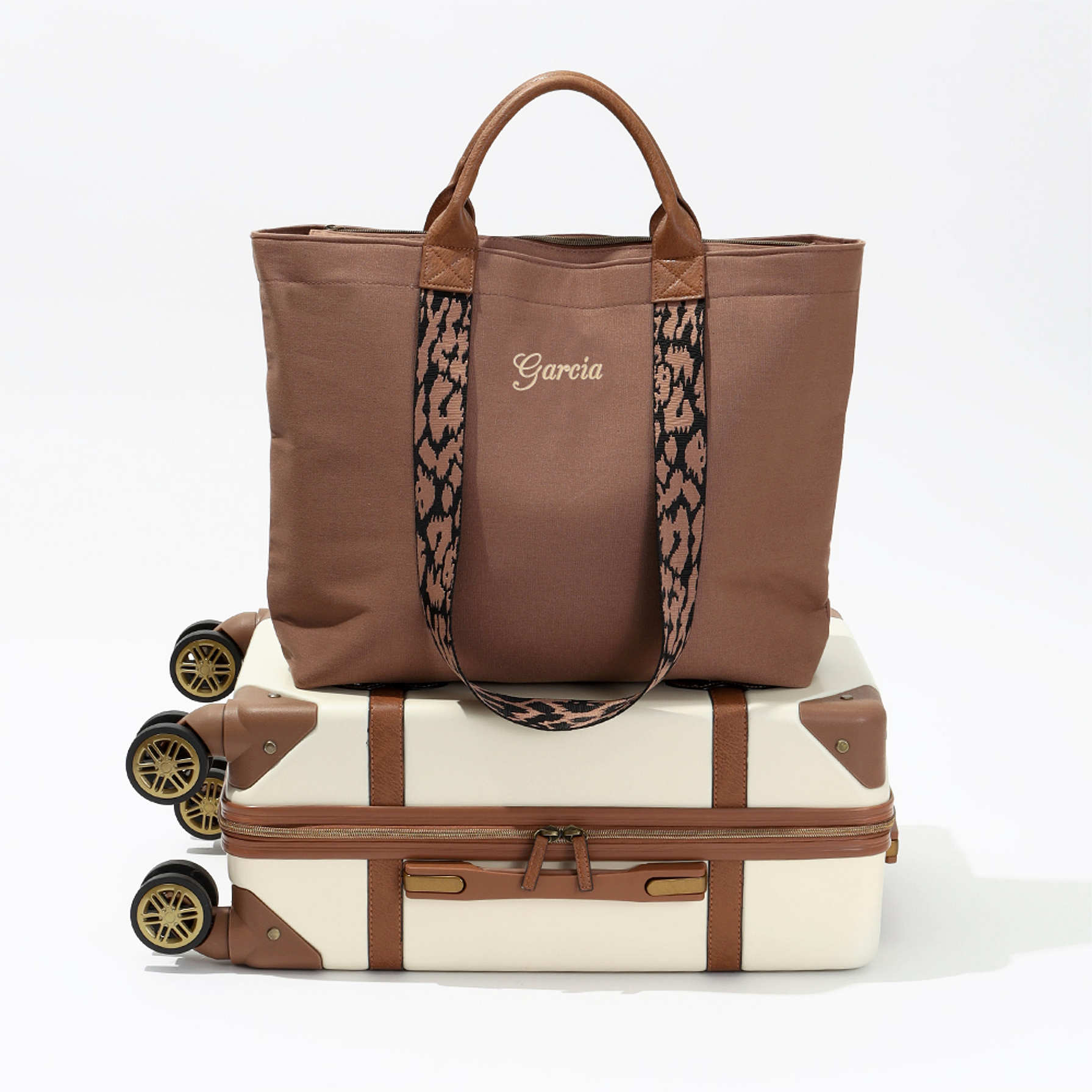 Personalized Brown Tote - From Marleylilly