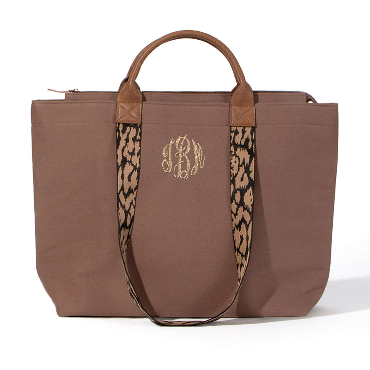 Personalized Brown Tote - From Marleylilly