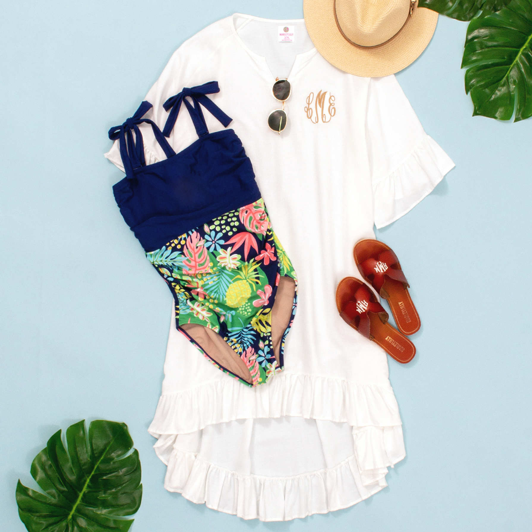 Personalized Ruffle Cover Up | Marleylilly