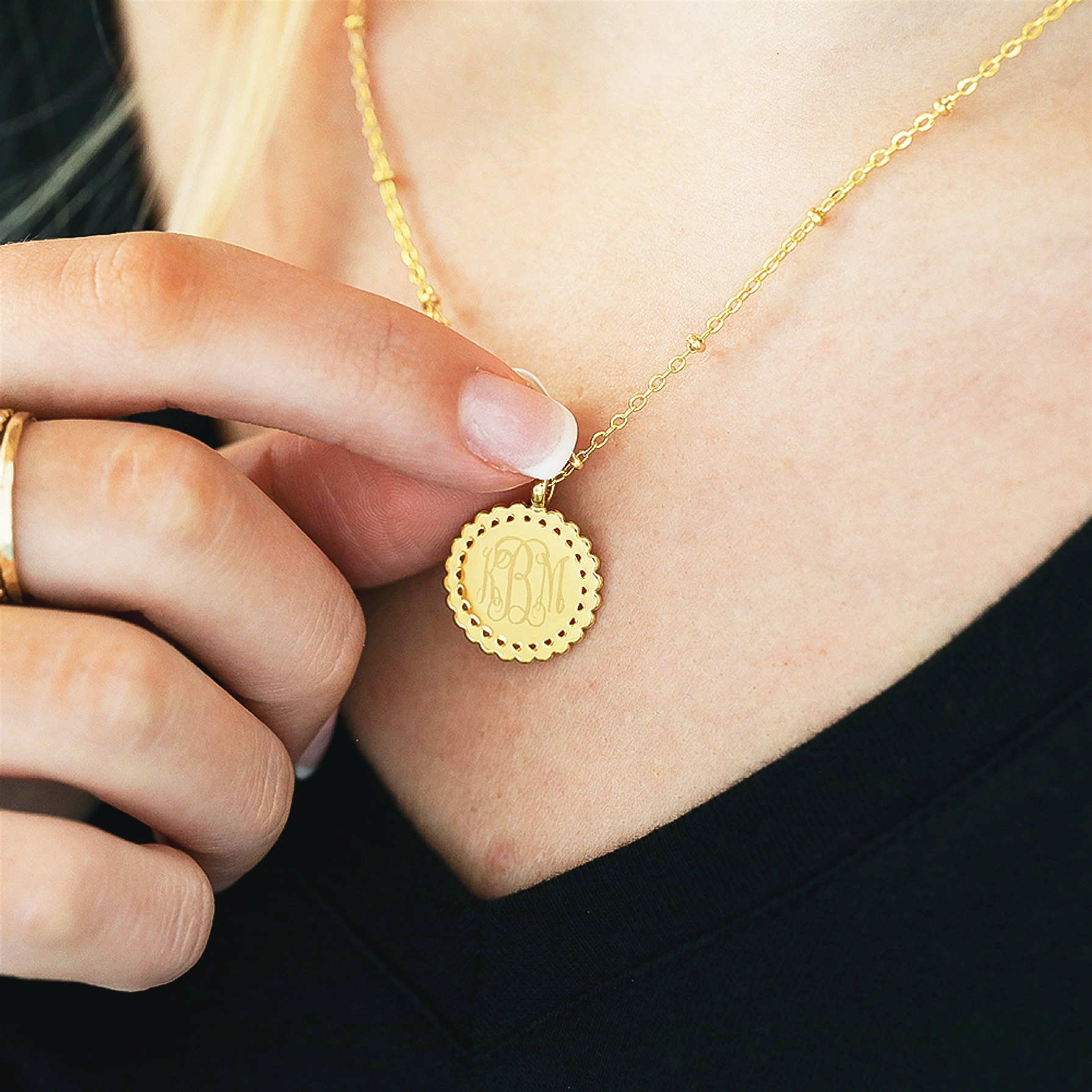 Reversible Personalized Sunshine Necklace – Marleylilly