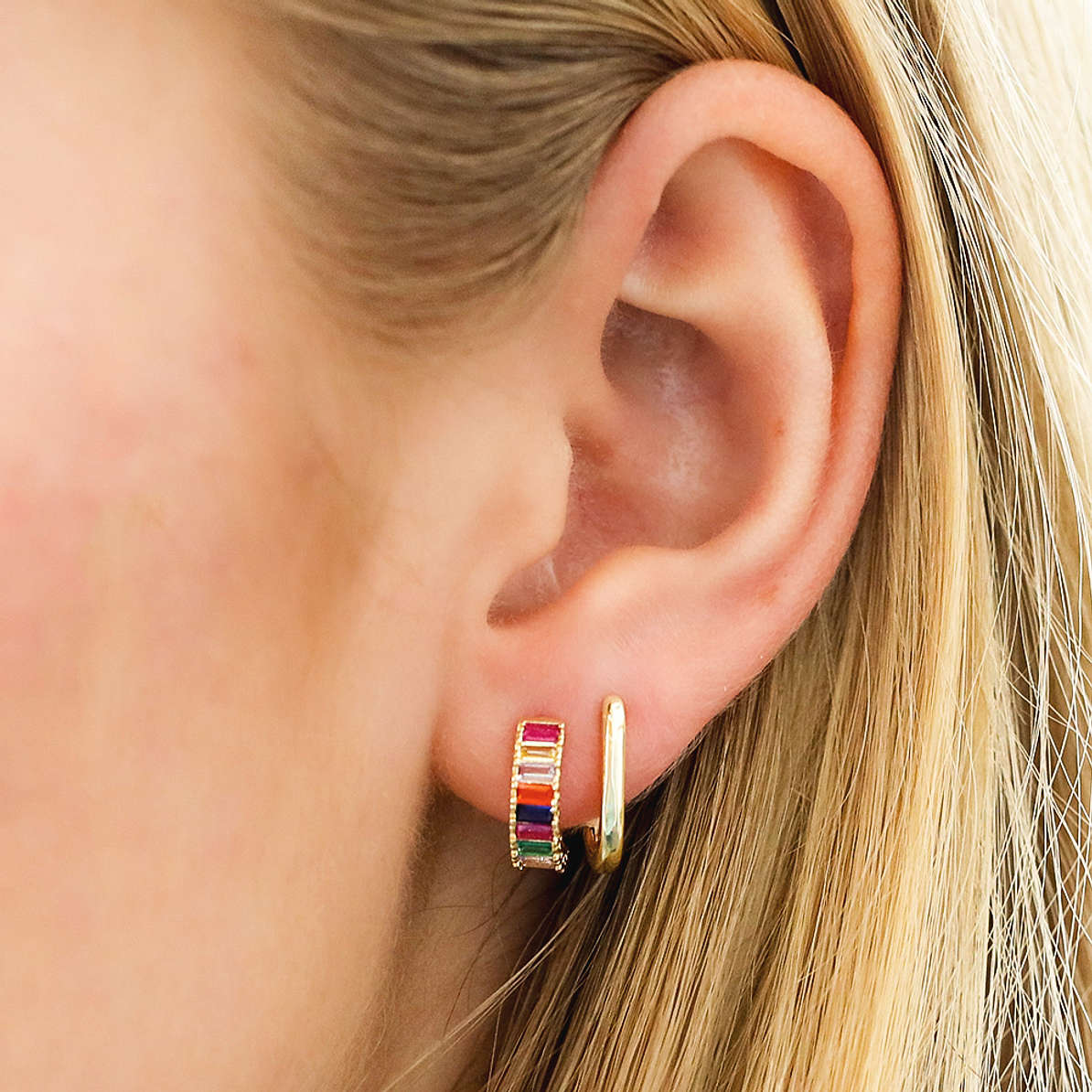 Rainbow Hoop Earrings