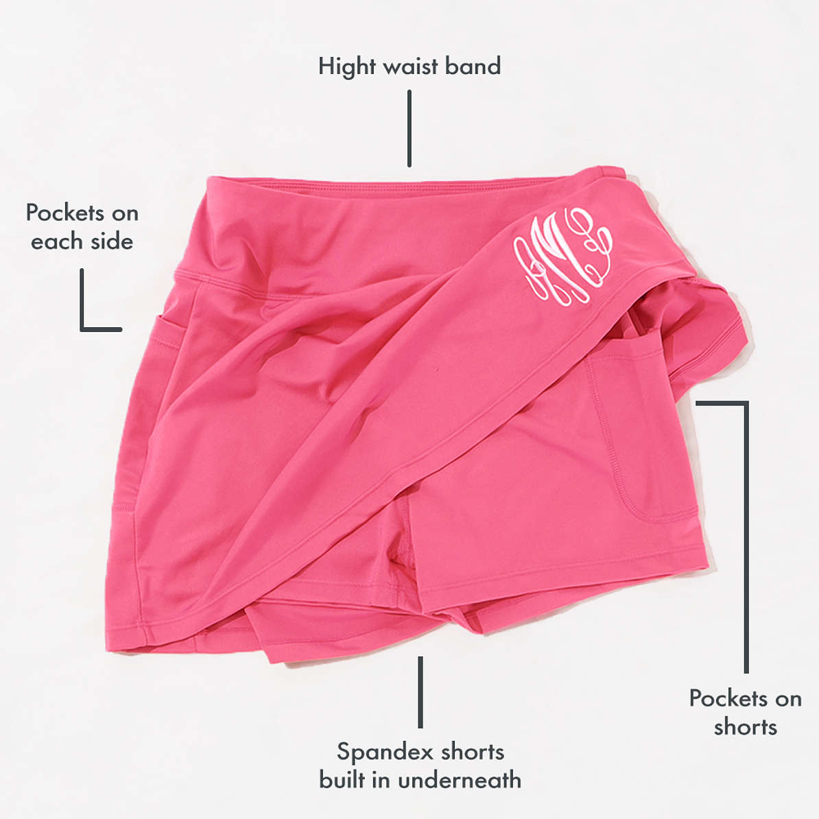 Personalized Skort with Biker Shorts | Marleylilly