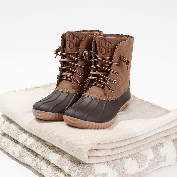 Monogrammed Scalloped Duck Boots - Marleylilly