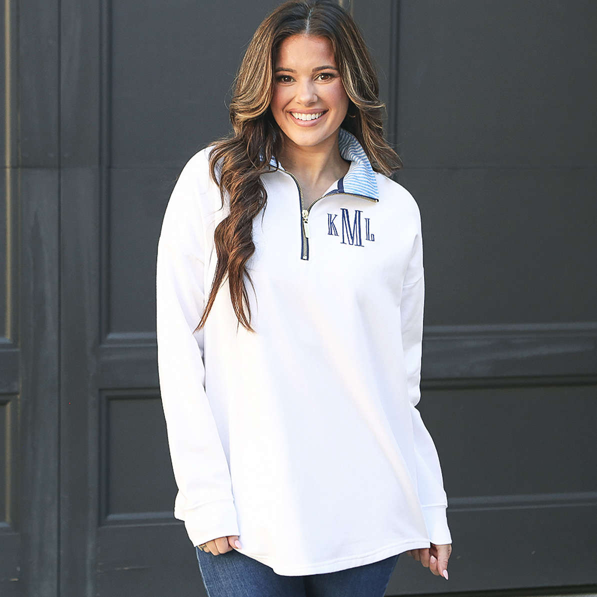 Personalized Quarter Zip Sweatshirt