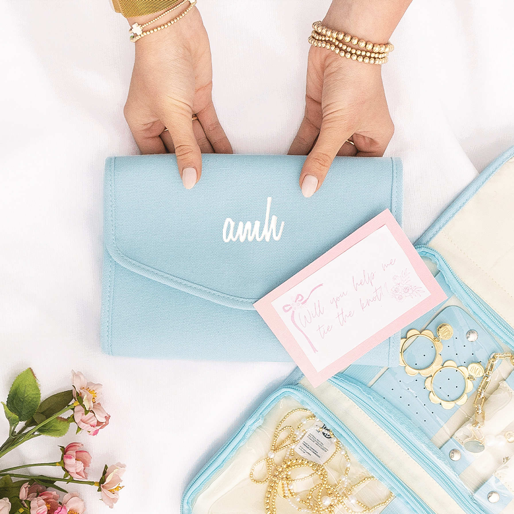 Personalized Travel Jewelry Folio | Marleylilly