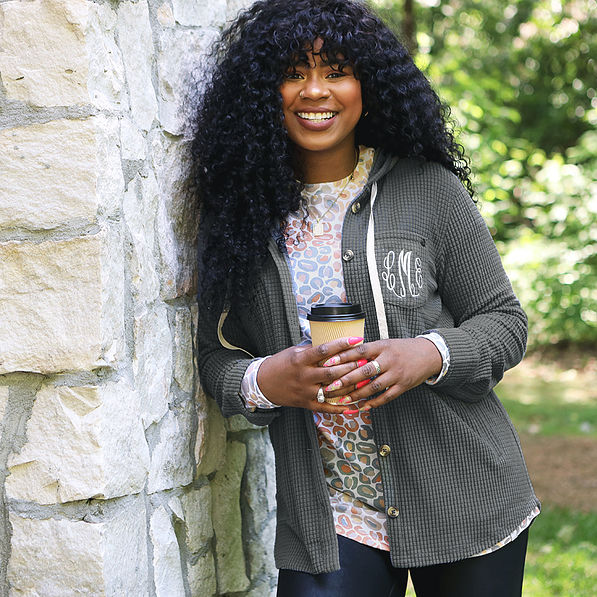 Personalized Waffle Shacket | Marleylilly