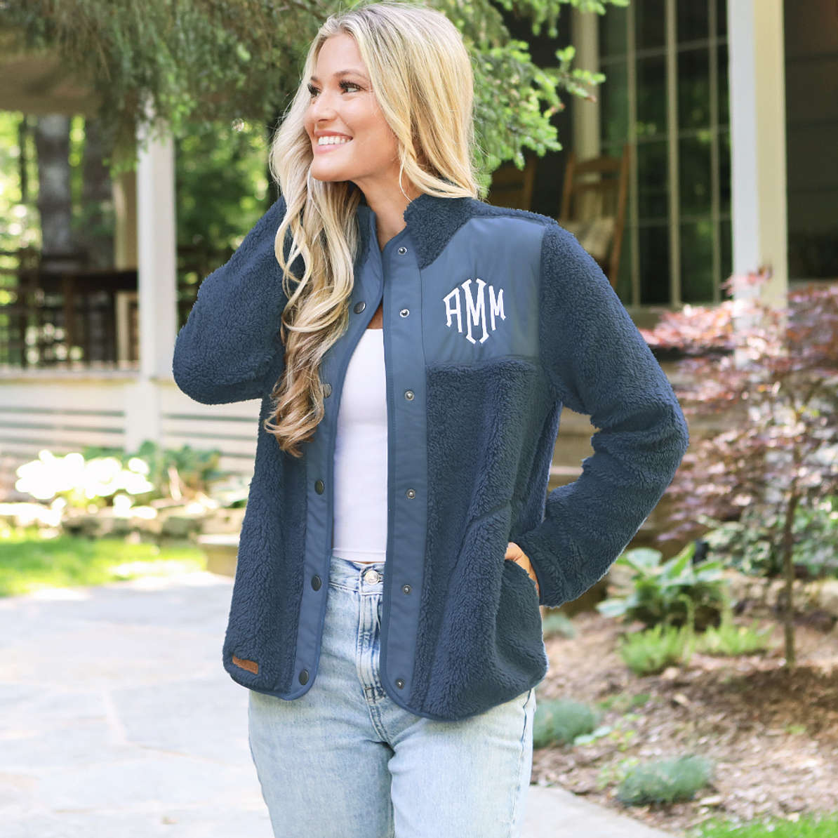 Monogrammed Sherpa Jacket | Marleylilly