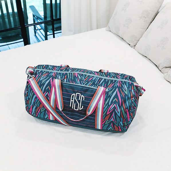 Personalized Packable Travel Duffel Bag | Marleylilly