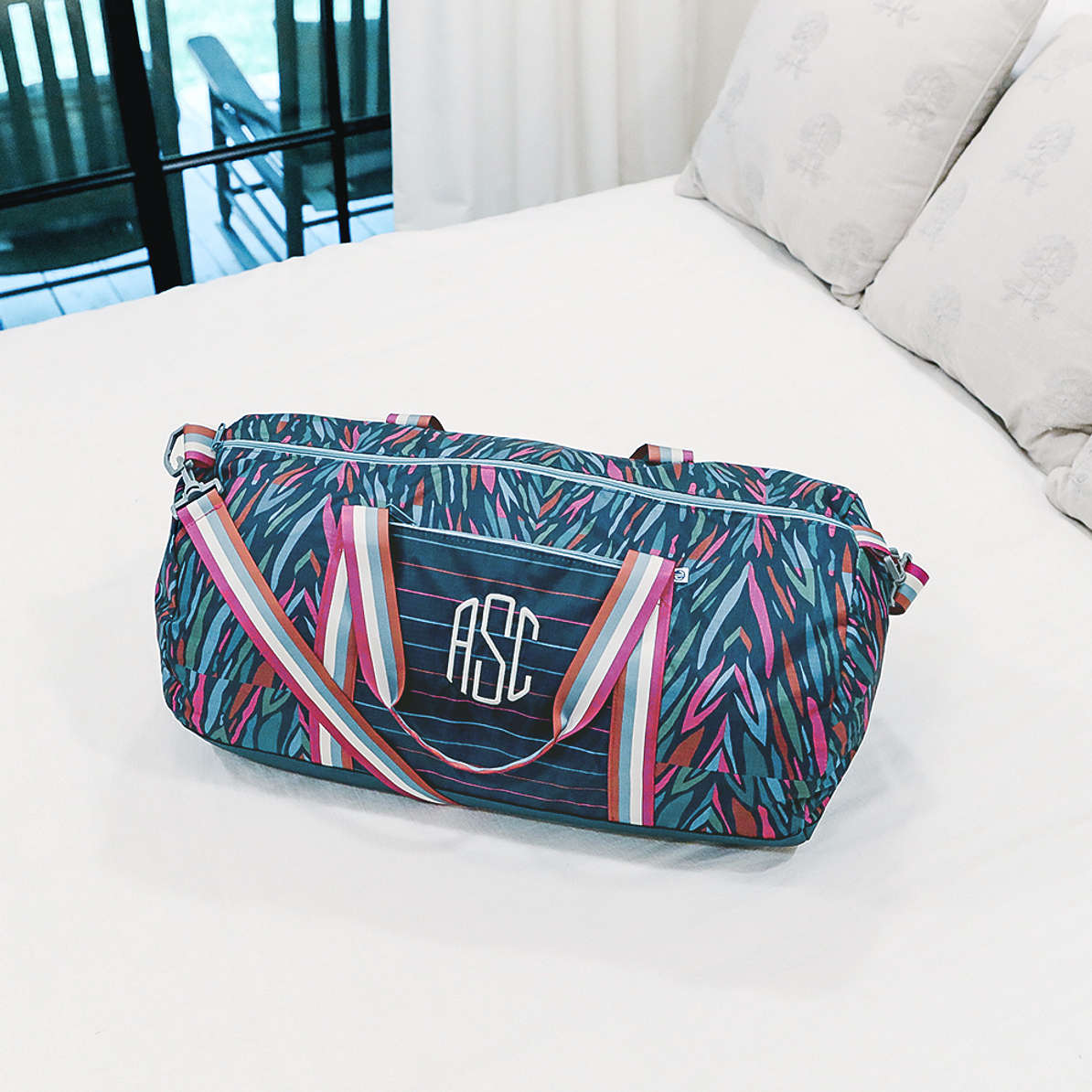 Personalized Packable Travel Duffel Bag | Marleylilly