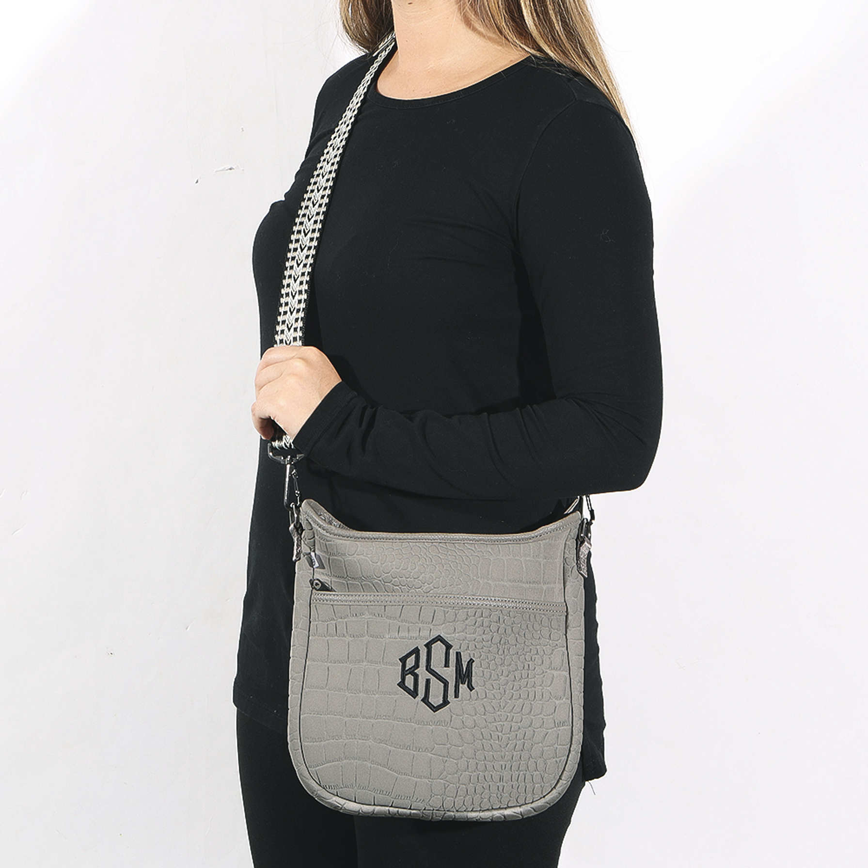 Personalized Textured Neoprene Crossbody | Marleylilly