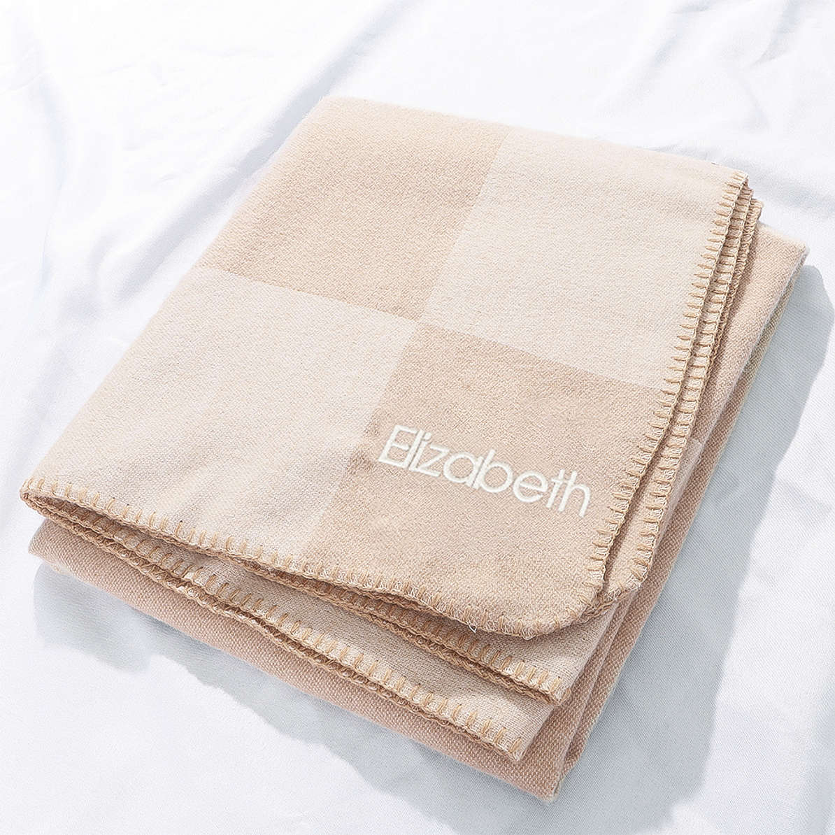 Personalized Checkered Throw Blanket | Marleylilly