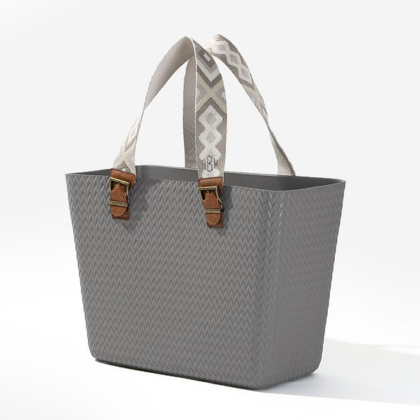Monogrammed Textured Waterproof Tote Bag | Marleylilly