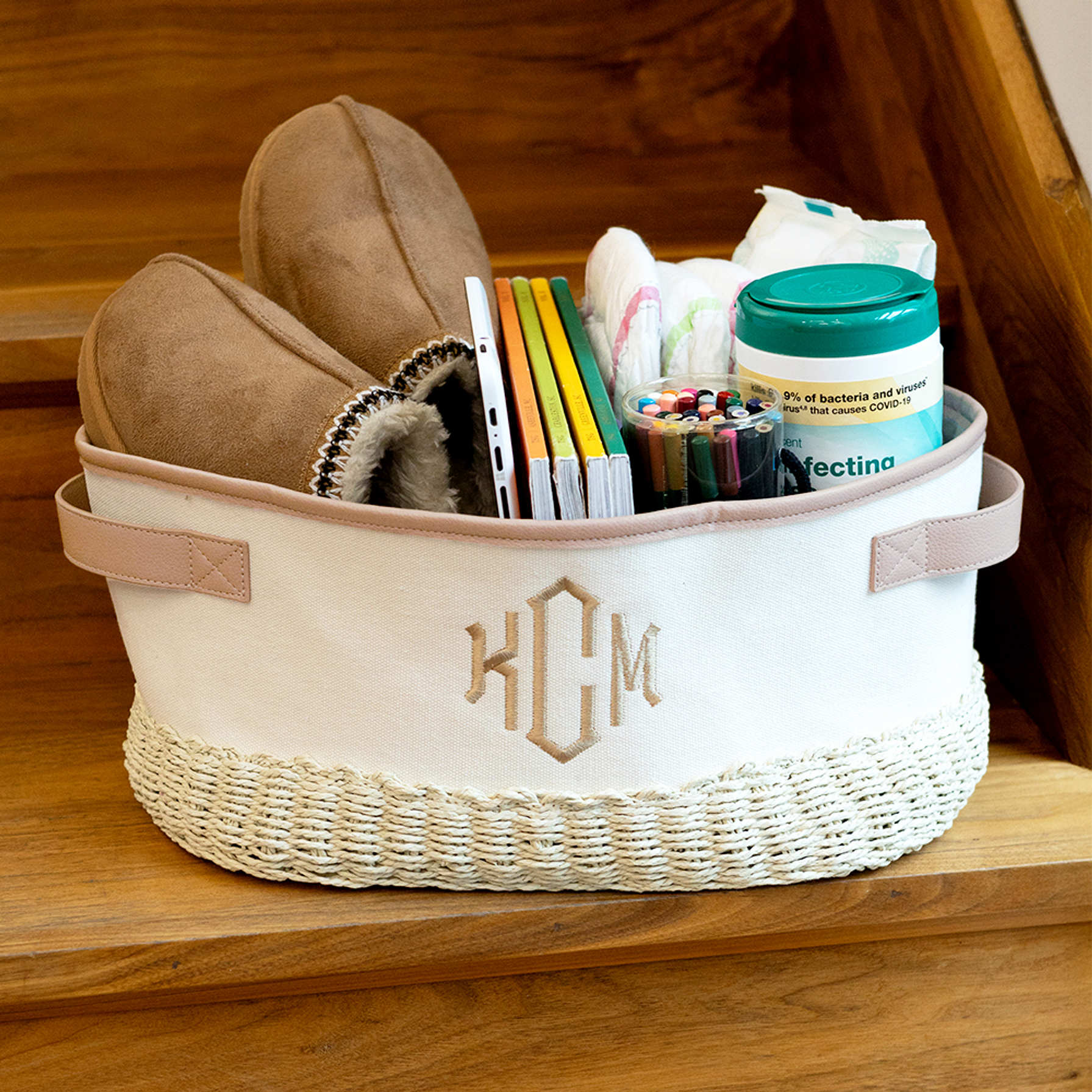 Personalized Stair Basket From Marlleylilly