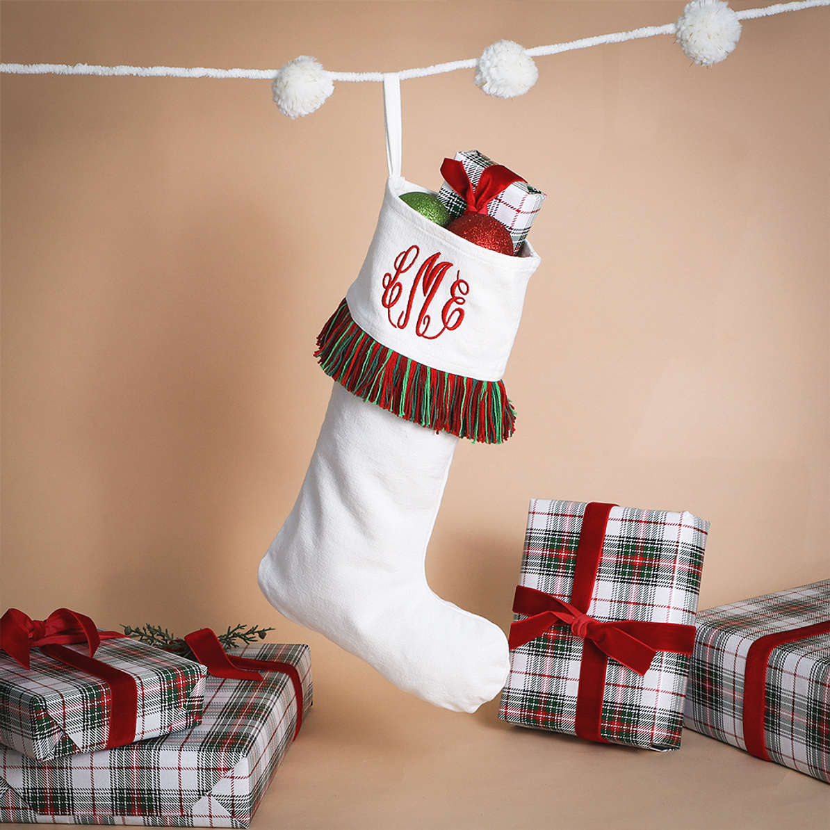 Monogrammed Christmas Stocking | Marleylilly