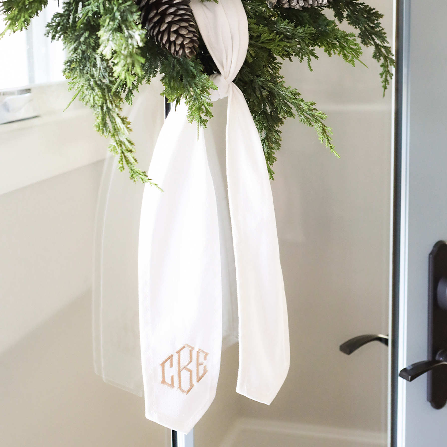 Monogrammed Wreath Sash | Marleylilly