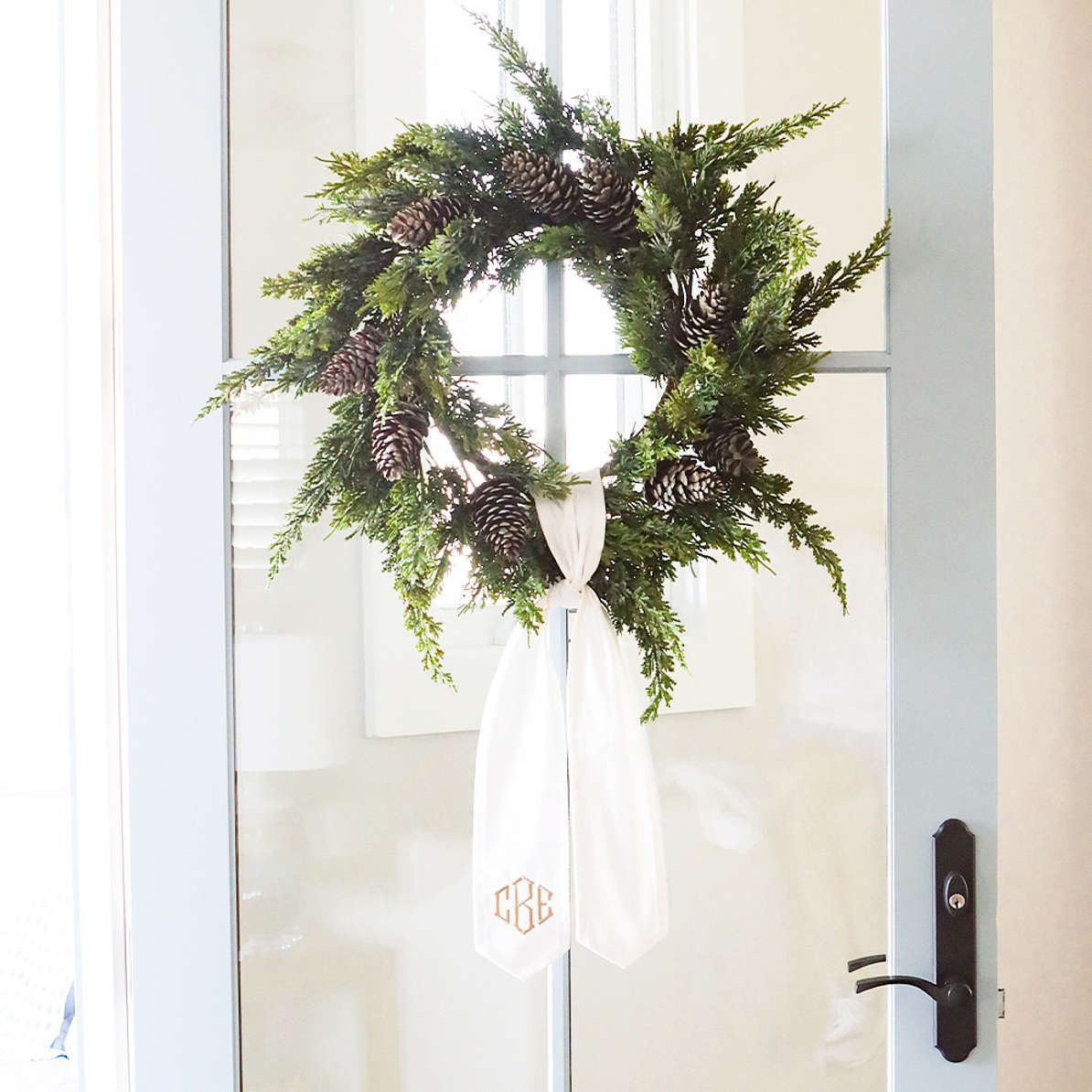 Monogrammed Wreath Sash | Marleylilly