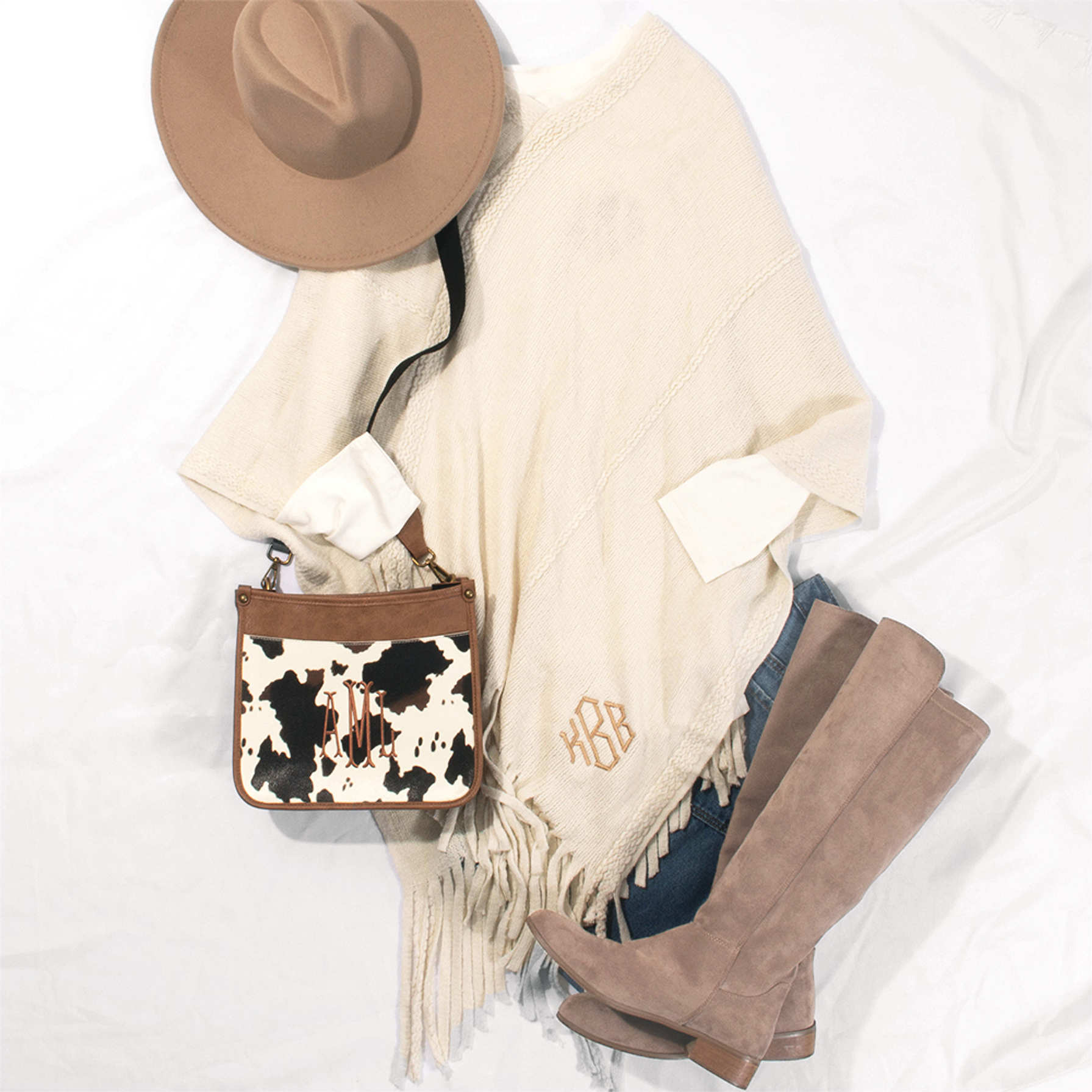 Personalized Fringe Poncho | Marleylilly