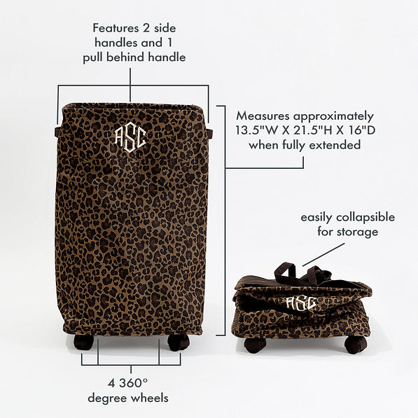 Personalized Collapsible Rolling Cart | Marleylilly