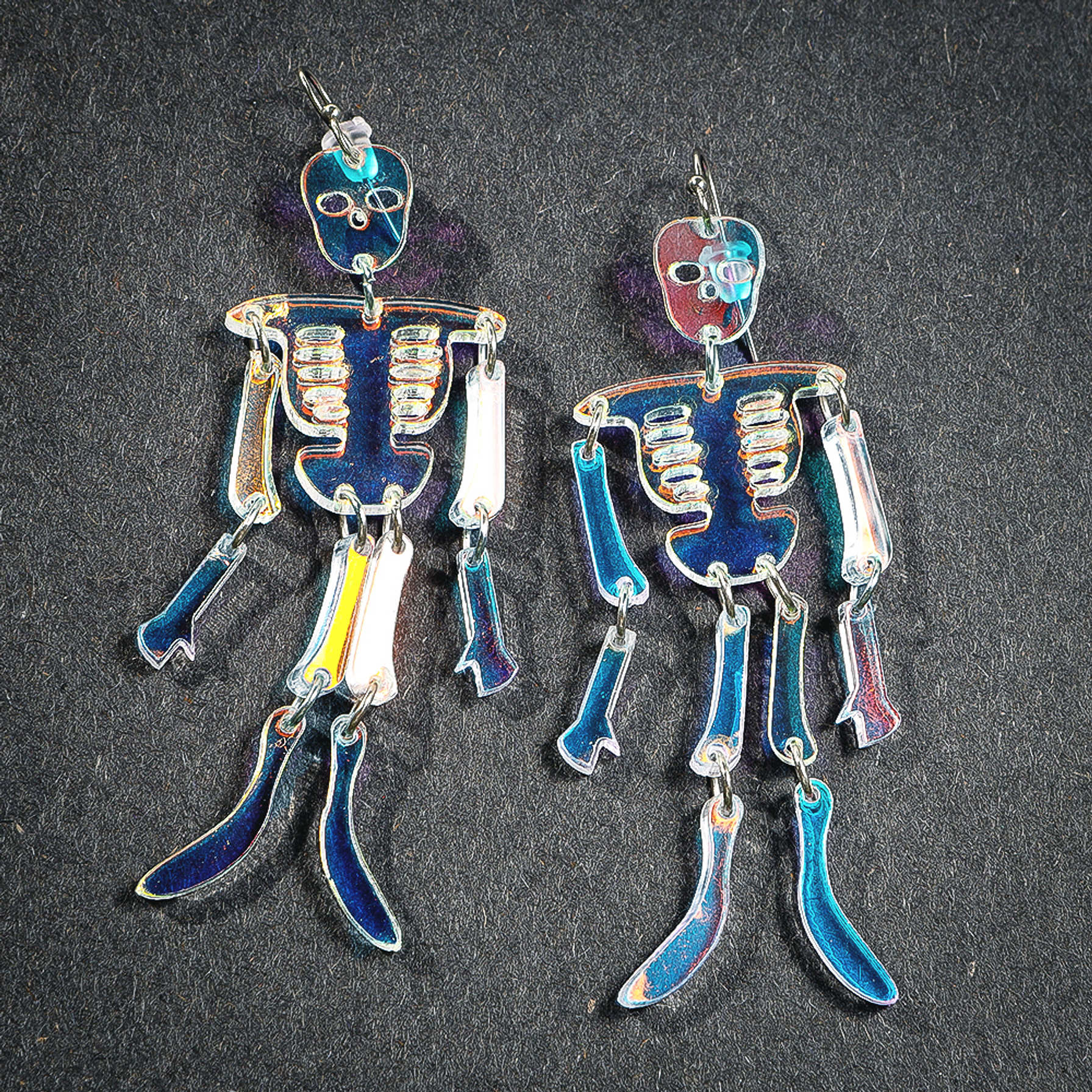Iridescent Skeleton Earrings | Marleylilly
