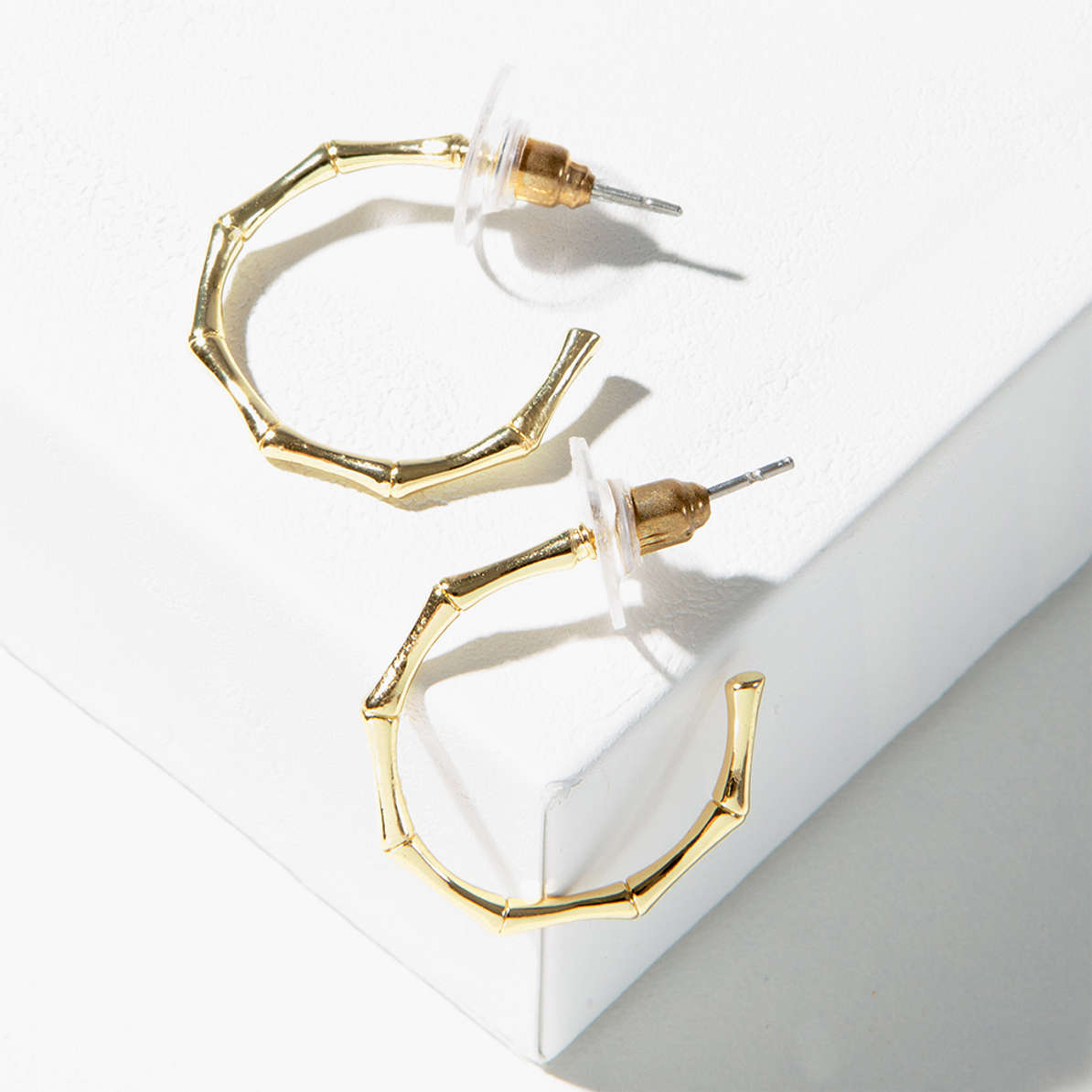 Bamboo Hoop Earrings - Marleylilly
