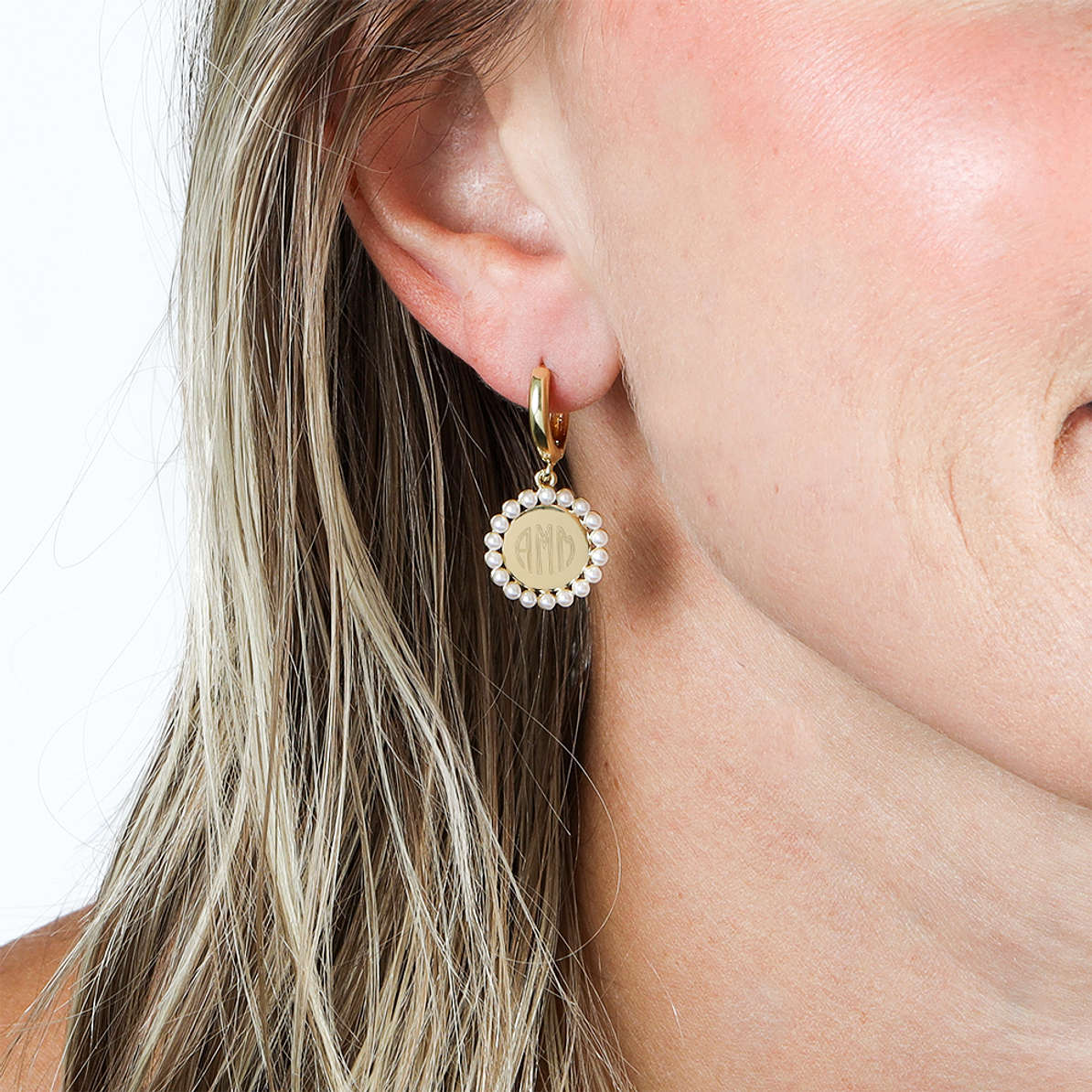 Personalized Huggie Hoop Earrings | Marleylilly