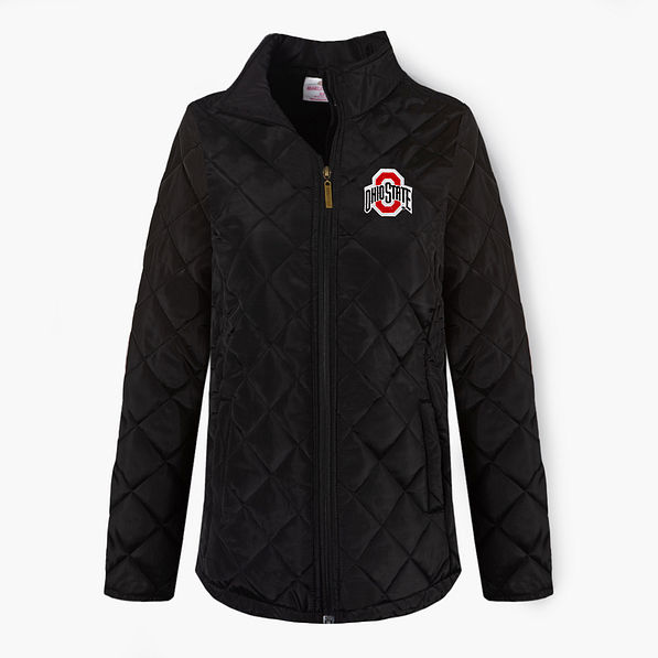 Ohio State Buckeyes Puffer Jacket in Black - Marleylilly