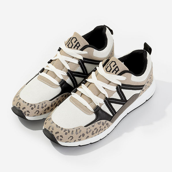 Monogrammed Leopard Sneakers | Lightweight Mesh & Foam