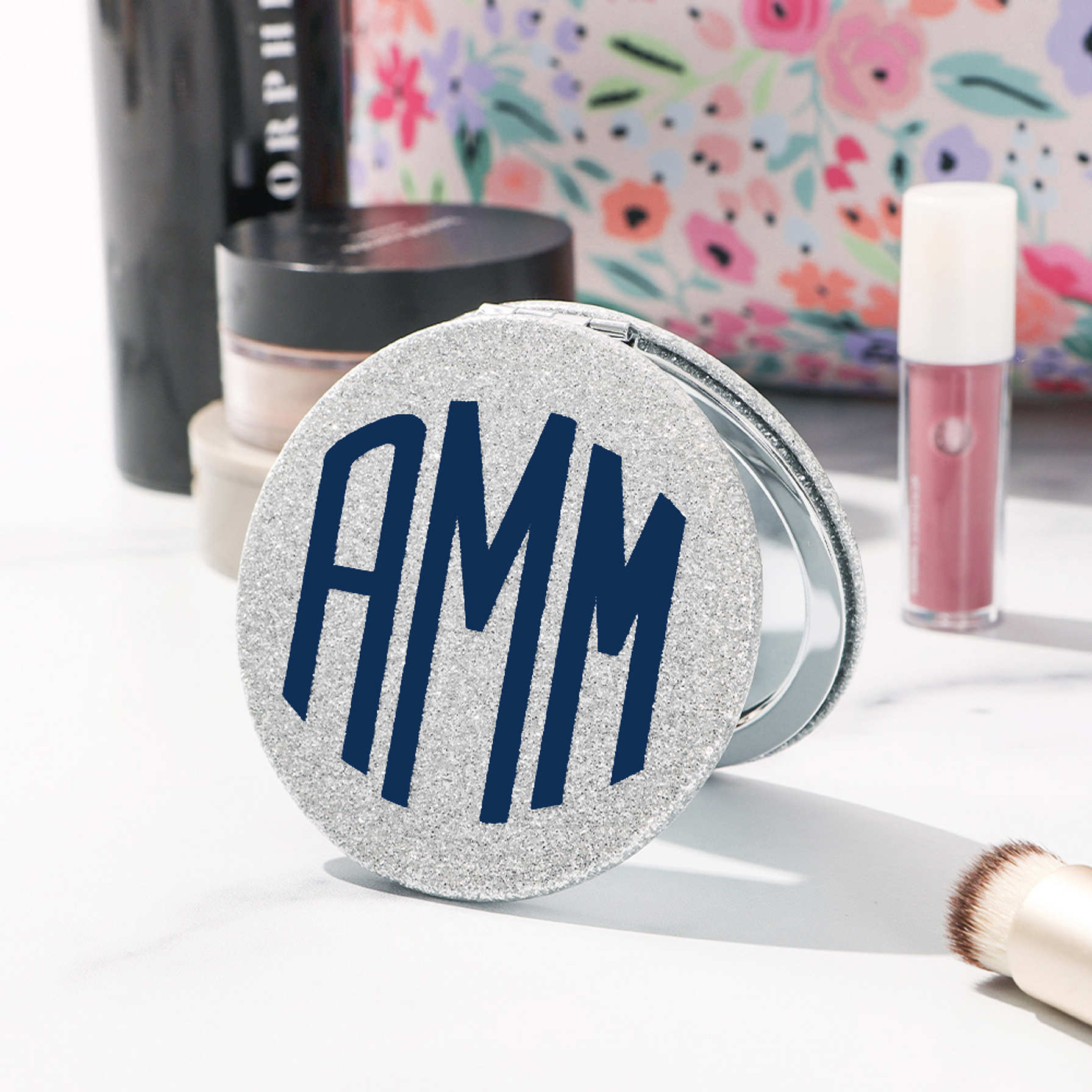 Personalized Compact Make Up Mirror | Marleylilly