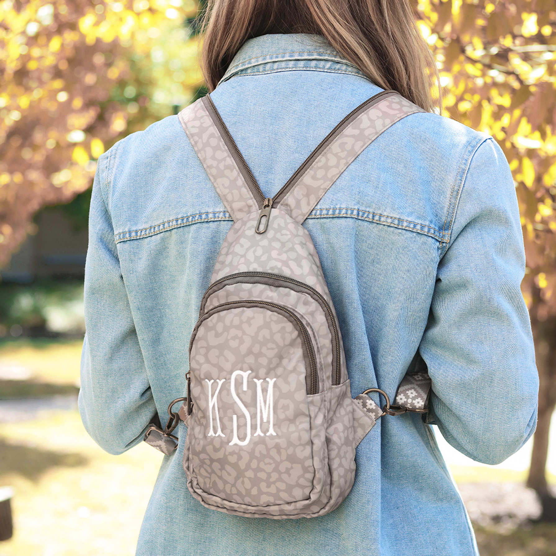 Monogrammed Sling Backpack | Marleylilly