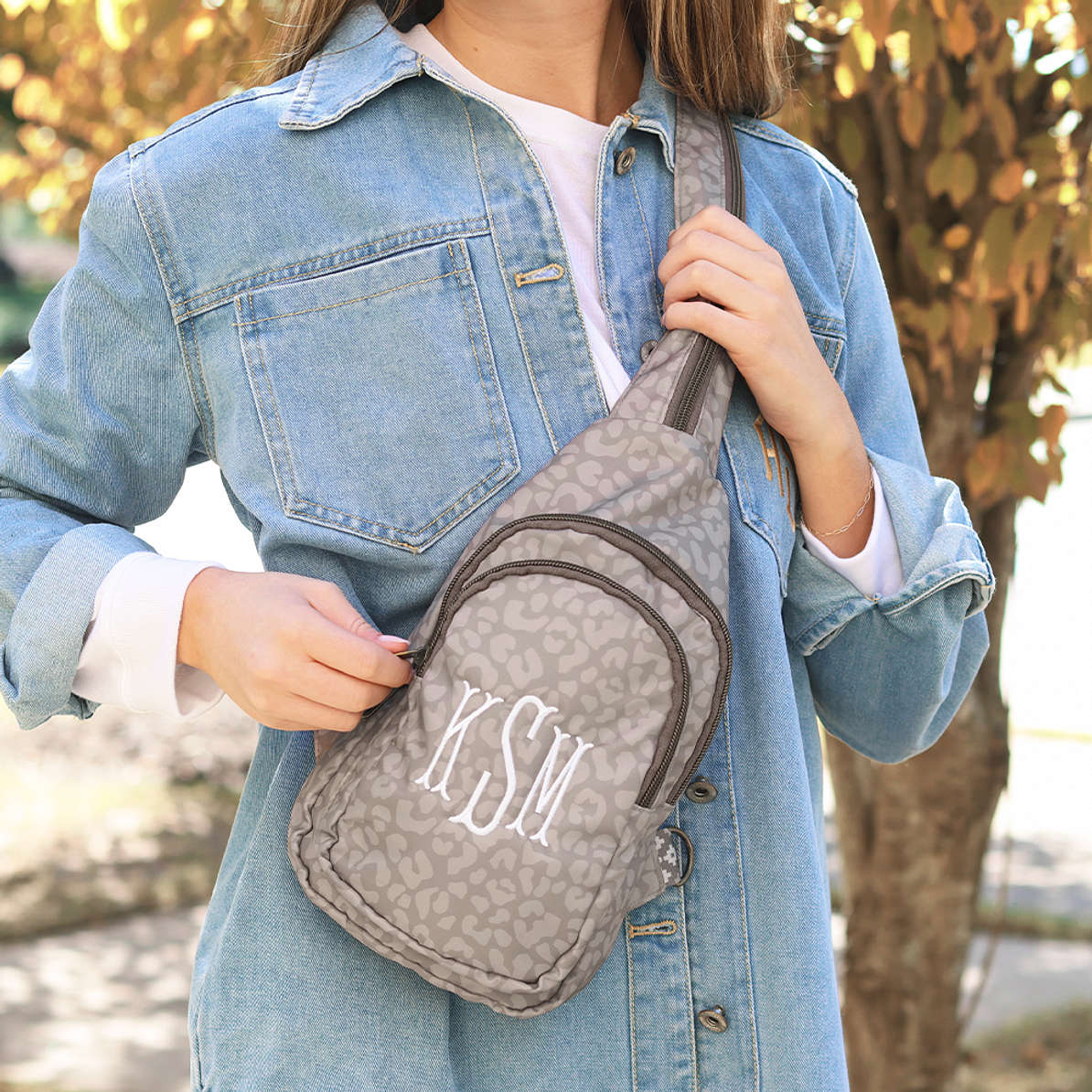 Monogrammed Sling Backpack | Marleylilly