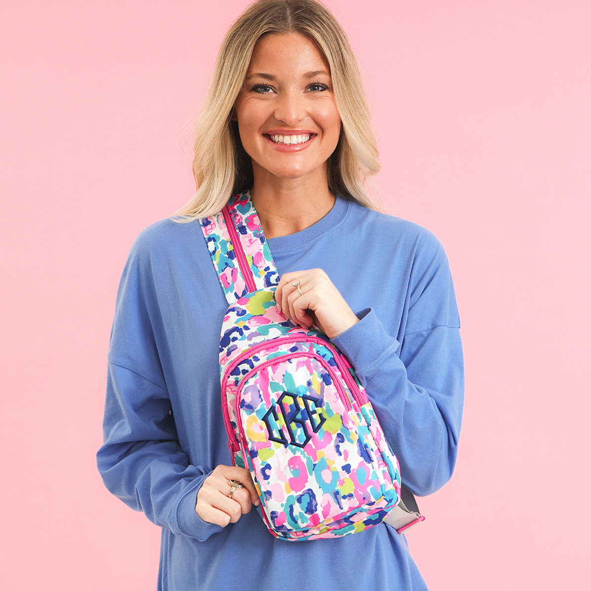 Monogrammed Sling Backpack | Marleylilly