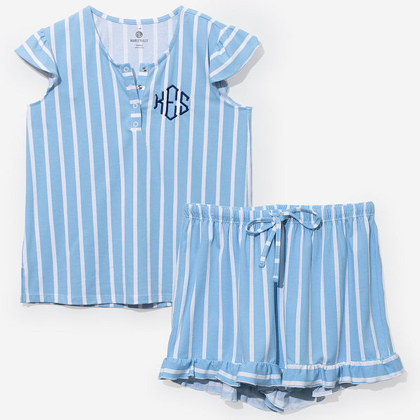 Personalized Ruffle Pajama Set | Marleylilly