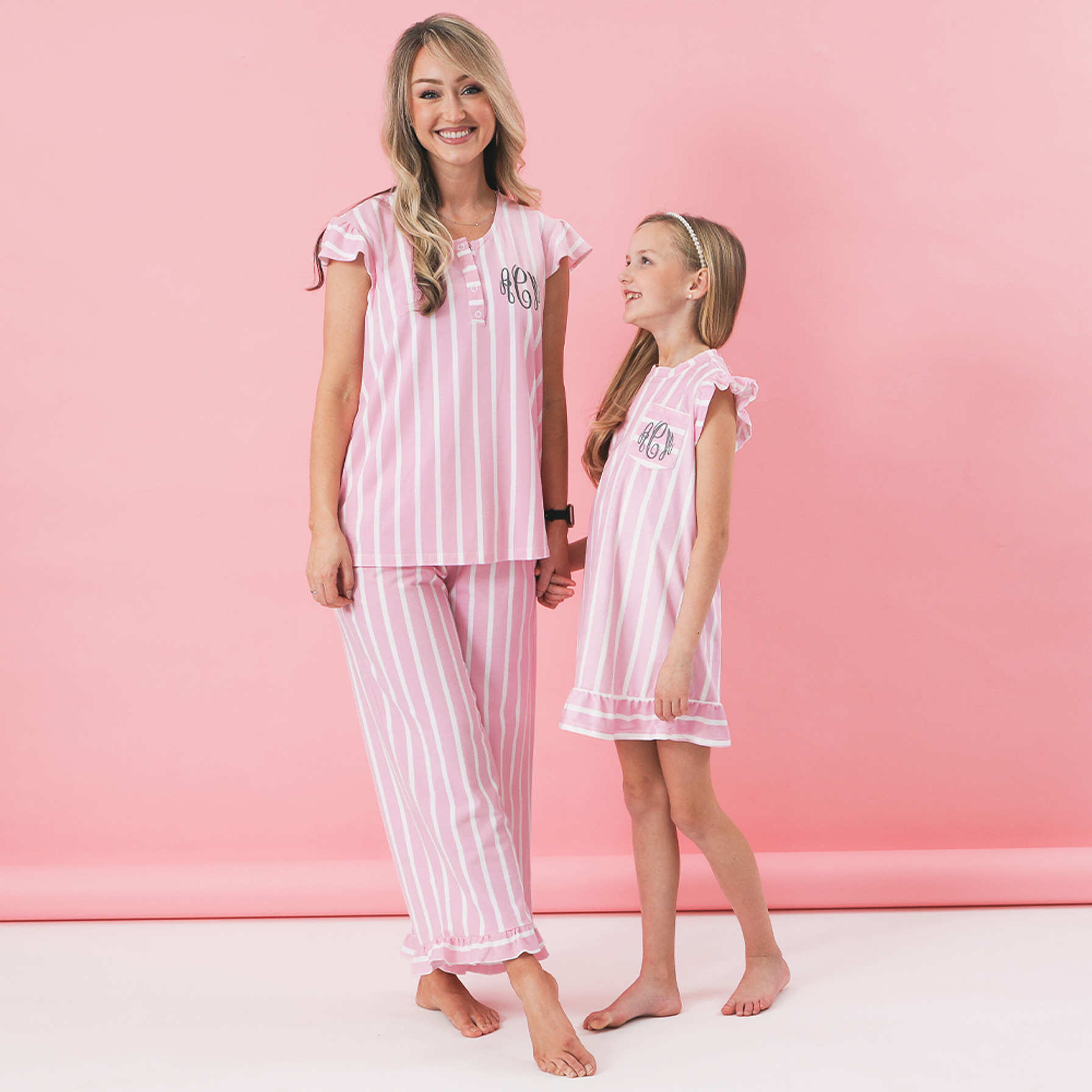 Personalized Ruffle Pajama Set | Marleylilly